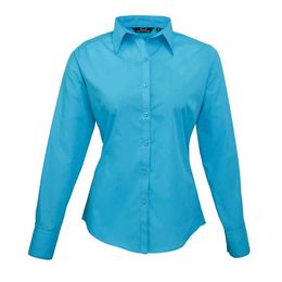 Premier - Bluse f&uuml;r Damen Lang&auml;rmlig (T&uuml;rkis)