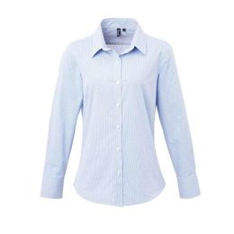 Premier - Hemd f&uuml;r Damen Lang&auml;rmlig (Hellblau)