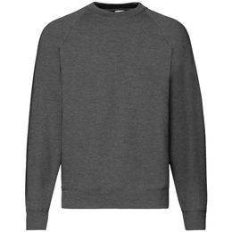 Fruit of the Loom Erwachsene Unisex Klassik Raglan Sweatshirt (Grau meliert)