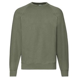 Fruit of the Loom - "Classic" Sweatshirt f&uuml;r Herren/Damen Unisex Raglan&auml;rmel (Klassisch Olivgr&uuml;n)