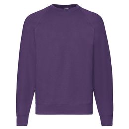 Fruit of the Loom - "Classic" Sweatshirt f&uuml;r Herren/Damen Unisex Raglan&auml;rmel (Violett)