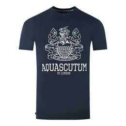 Aquascutum Herren London Aldis T-Shirt (Marineblau)
