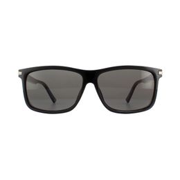 Polaroid Rectangle Mens Schwarz Grau Polarisierte Sonnenbrille