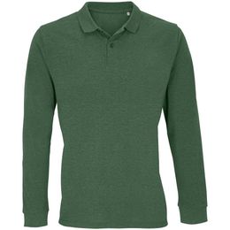 SOLS - "Planet" Poloshirt f&uuml;r Herren/Damen Unisex Lang&auml;rmlig (Flaschengr&uuml;n)