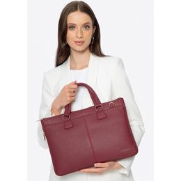 Wittchen Damen-Laptoptasche (14, 5 Zoll) aus Kunstleder, Burgunderrot, &Ouml;ko-Leder
