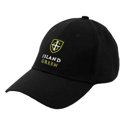 Island Green - Hut Abgerundeter Kopf f&uuml;r Herren - Emblem (Schwarz)