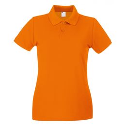 Fruit of the Loom - Poloshirt f&uuml;r Damen kurz&auml;rmlig (Kr&auml;ftiges Orange)