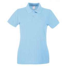 Fruit of the Loom - Poloshirt f&uuml;r Damen kurz&auml;rmlig (Hellblau)