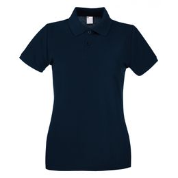 Fruit of the Loom - Poloshirt f&uuml;r Damen kurz&auml;rmlig (Mitternachtsblau)