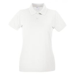 Fruit of the Loom - Poloshirt f&uuml;r Damen kurz&auml;rmlig (Schnee)