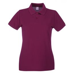 Fruit of the Loom - Poloshirt f&uuml;r Damen kurz&auml;rmlig (Stierblut)