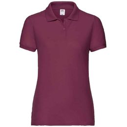 Fruit of the Loom Damen Poloshirt Lady Fit Piqu&eacute; (Burgunderrot)