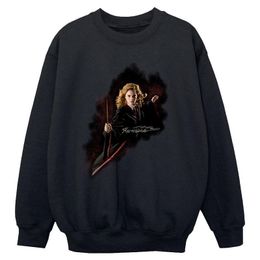 Harry Potter - "Fight Like A Girl" Sweatshirt f&uuml;r M&auml;dchen (Schwarz)