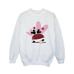 Disney - "Mickey Mouse Car Print" Sweatshirt f&uuml;r M&auml;dchen (Wei&szlig;)