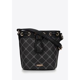 Wittchen Damen-Beuteltasche aus &Ouml;ko-Leder mit Monogramm, Schwarz