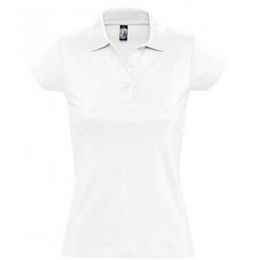 SOLS Damen/Damen Prescott Kurzarm-Jersey-Poloshirt (Wei&szlig;)