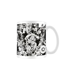 MARVEL - Kaffeebecher, Figuren (Wei&szlig;/Schwarz)