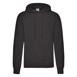 Fruit of the Loom Erwachsene Unisex Classic Sweatshirt mit Kapuze (Schwarz)