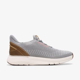 Clarks Motion Trek LO Graue Strick-Sneaker