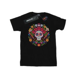 Disney - "Coco Embroidered Skull Print" T-Shirt f&uuml;r Damen (Schwarz)