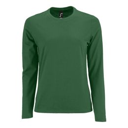 SOLS Damen T-Shirt Imperial, lang&auml;rmlig (Flaschengr&uuml;n)