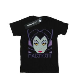 Disney - "Maleficent Cropped Head" T-Shirt f&uuml;r Damen (Schwarz)