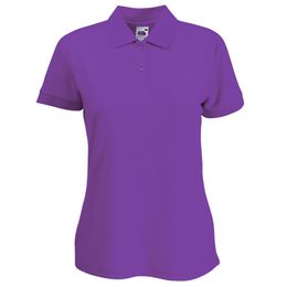 Fruit of the Loom Womens Lady-Fit 65/35 Kurzarm-Poloshirt (lila)