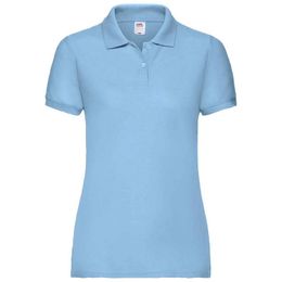 Fruit of the Loom Damen Poloshirt Lady Fit Piqu&eacute; (Himmelblau)