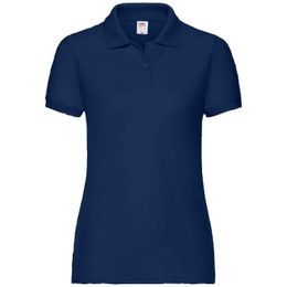 Fruit of the Loom Damen Poloshirt Lady Fit Piqu&eacute; (Marineblau)