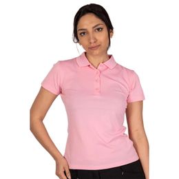 Island Green - "Classic" Poloshirt f&uuml;r Damen - Emblem (Bonbonrosa)