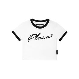 Philipp Plein Cropped T-Shirt Round Neck Ss Signature