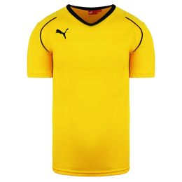 Puma V5.08 Kurzarm-Hemd V-Ausschnitt gelber Herren Fu&szlig;balltop 700471 07