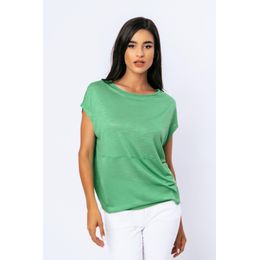 Gr&uuml;nes &auml;rmelloses Top aus Stretch-Jersey