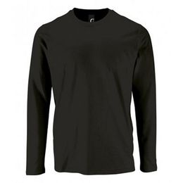 SOLS Mens Imperial Long Sleeve T-Shirt (Tiefschwarz)
