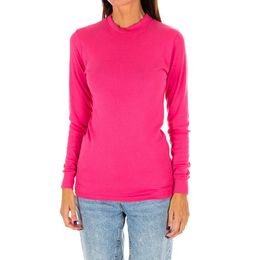 Lang&auml;rmeliges T-Shirt mit halbhohem Kragen 1625-M Damen