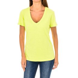 Armani Kurz&auml;rmeliges Damen-T-Shirt mit V-Ausschnitt 3Y5T45-5JZMZ