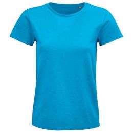 SOLS - "Pioneer" T-Shirt Baumwolle aus biologischem Anbau f&uuml;r Damen (Aquablau)