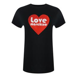 Schwarzes T-shirt Mit Moschino-herzlogo