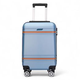 Hartschalenkoffer Blau Marineblau Kabinenkoffer Robustes ABS Leichtgewicht Reisegep&auml;ck Urlaubstasche
