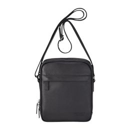 Echtes Leder Schwarz Vintage Messenger Crossbody Reisetasche - Hawthrone