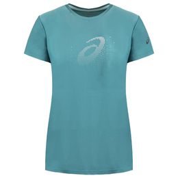asics Logo Womens Teal T-Shirt