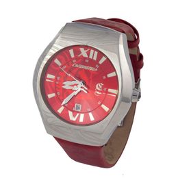 Chronotech 7694m03ac Rote Lederuhr