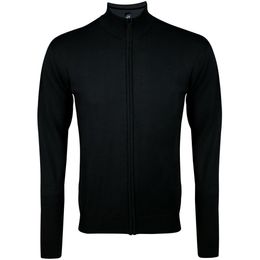 SOLS Gordon Herren Strickjacke mit durchgehendem Rei&szlig;verschluss (Schwarz)