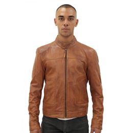 Klassisch geschnittene Herren-Bikerjacke aus Leder &ndash; Austin