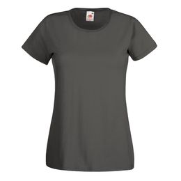 Fruit of the Loom Damen/Damen Lady-Fit Valueweight Kurzarm T-Shirt (5er Pack) (Light Graphite)
