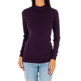 Lang&auml;rmeliges T-Shirt mit halbhohem Kragen 1625-M Damen