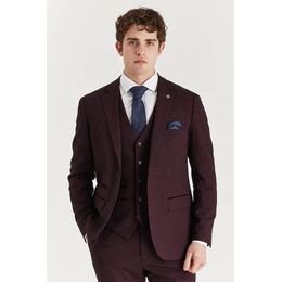 Paul Andrew Weinroter Anzugsblazer mit Prince-of-Wales-Muster f&uuml;r Herren