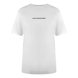 Moschino T-shirt Mit Auff&auml;lligem Logo (wei&szlig;)