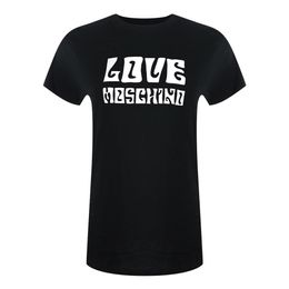 Moschino Groovy Logo Schwarzes T-shirt