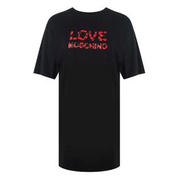 Schwarzes T-shirt Mit Moschino-bubble-logo